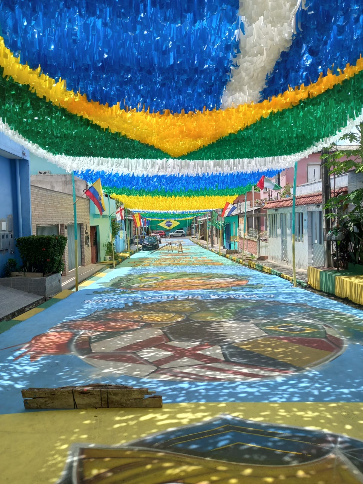 Brasileiros pintam e enfeitam ruas para a Copa do Mundo: veja imagens ...