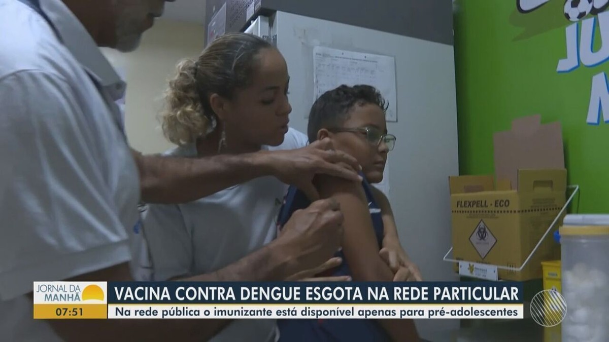 Vacina contra dengue esgota nas clínicas particulares da BA; unidade no interior do estado criou ...
