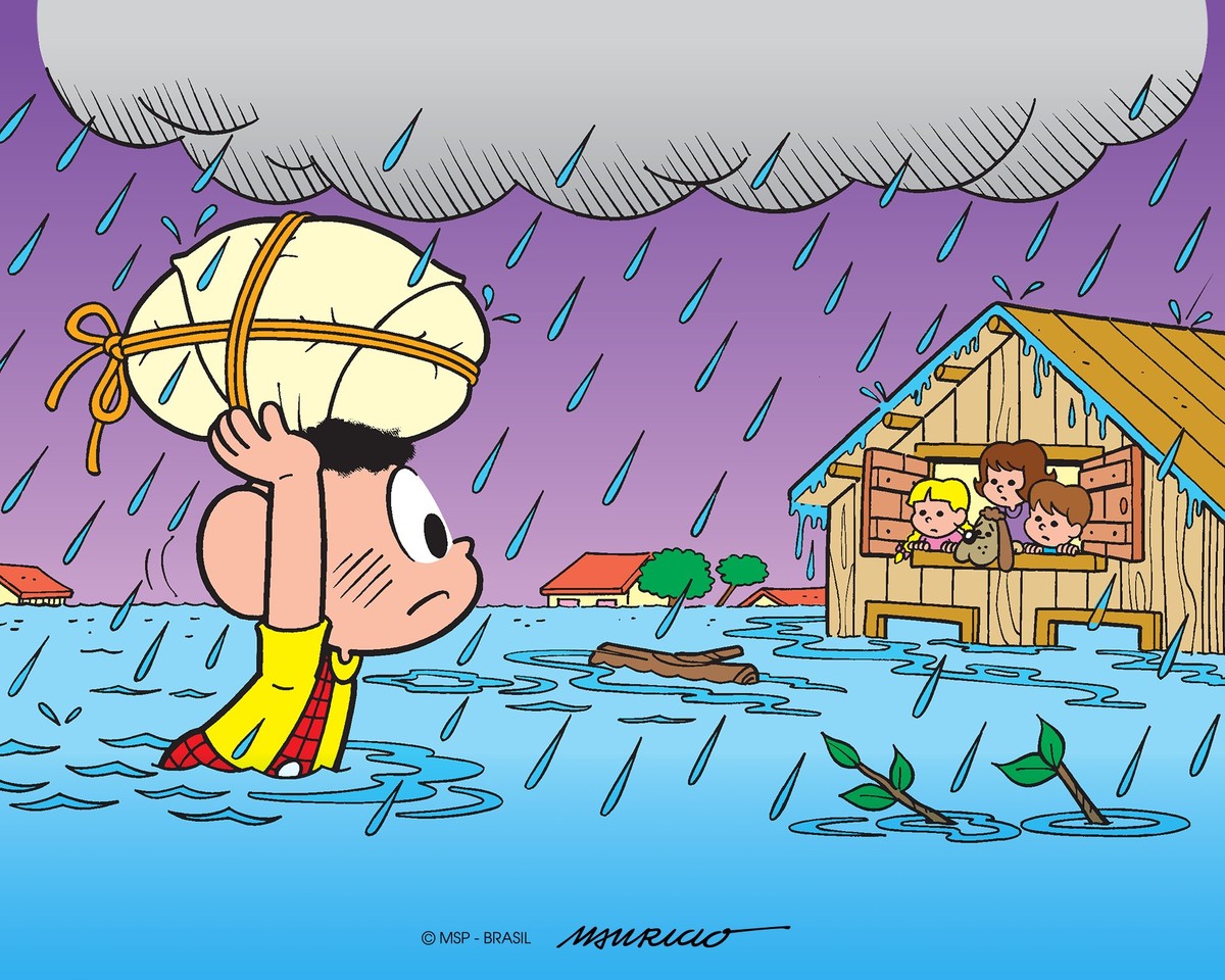 'Turma da Mônica' põe Cascão na água para incentivar apoio a vítimas de ...