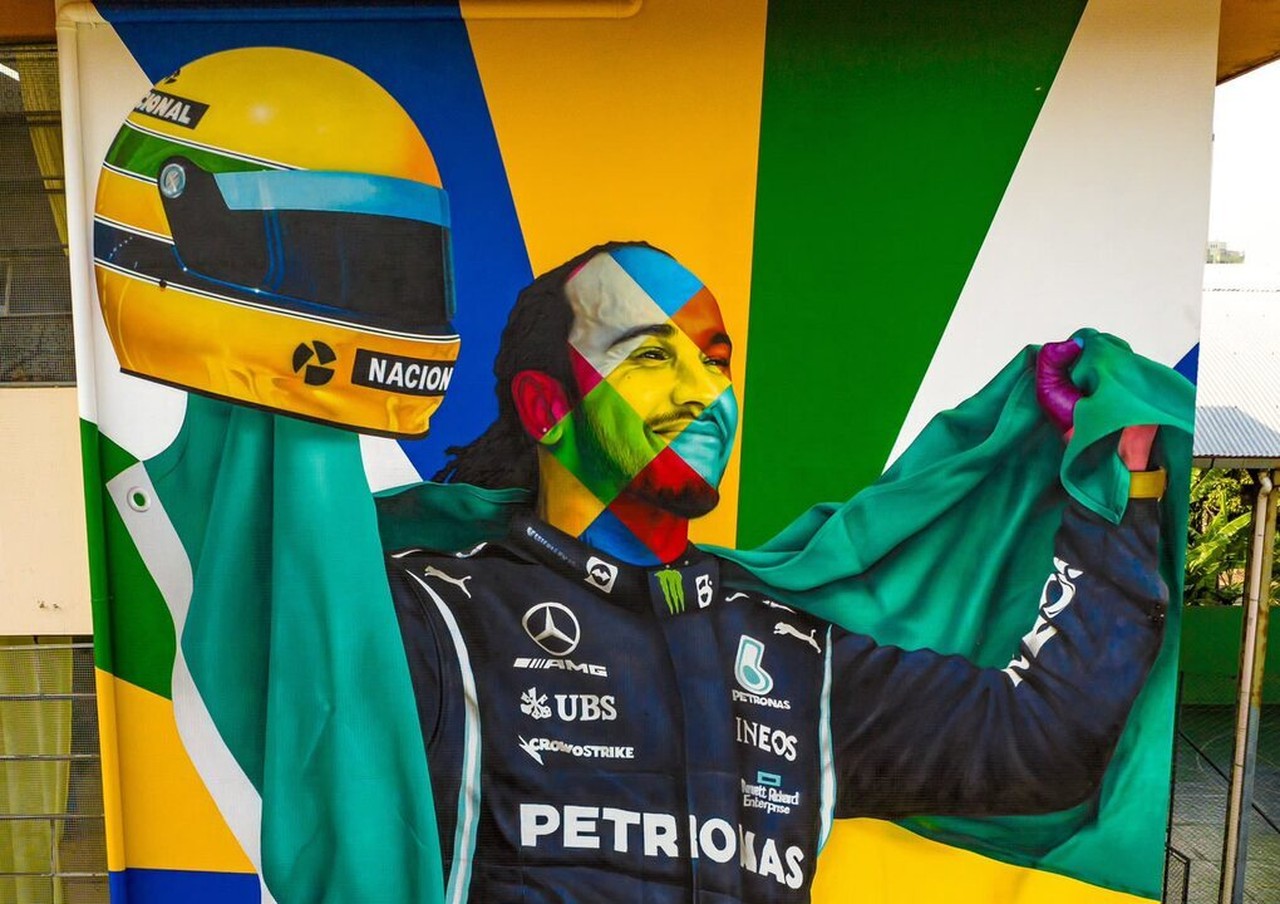 Kobra homenageia Lewis Hamilton com mural de 84m² em escola estadual na ...