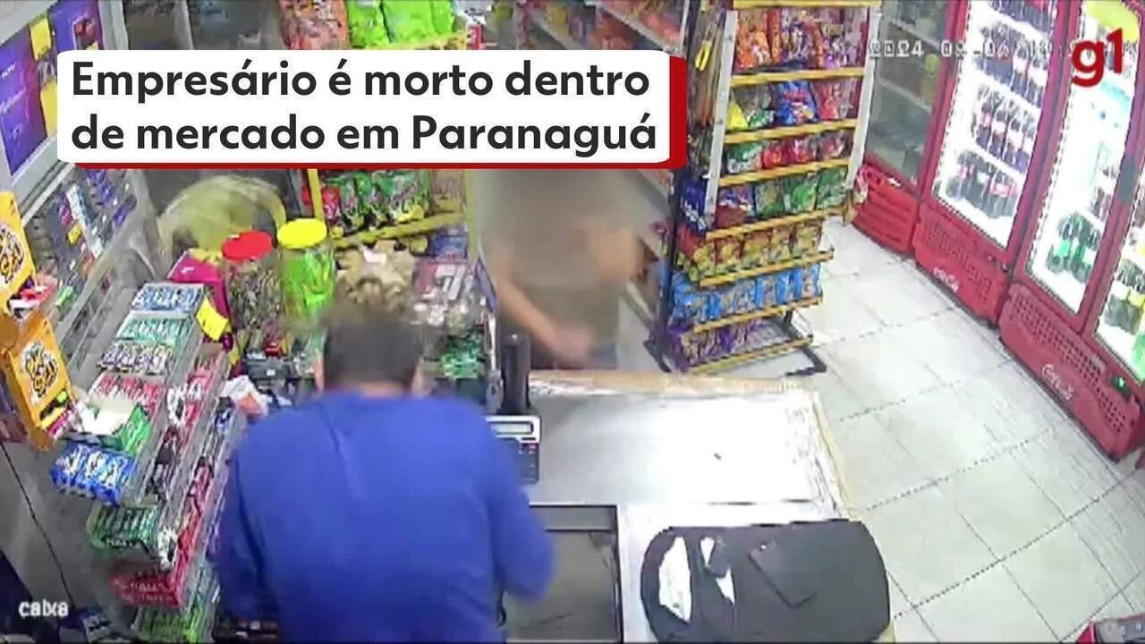 Empresário é morto a tiros durante tentativa de assalto em mercado, em Paranaguá | Paraná | G1