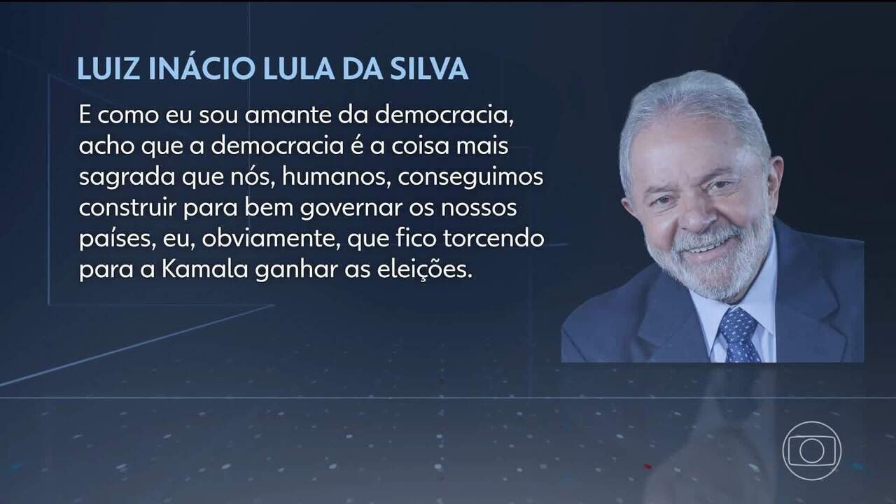 Lula diz que está torcendo por Kamala Harris: ‘Fortalecer a democracia ...
