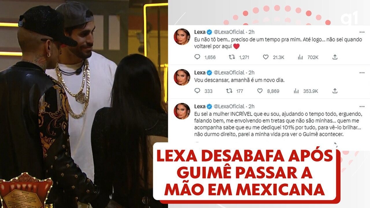 'Não estou bem', diz Lexa após Guimê passar a mão em participante ...