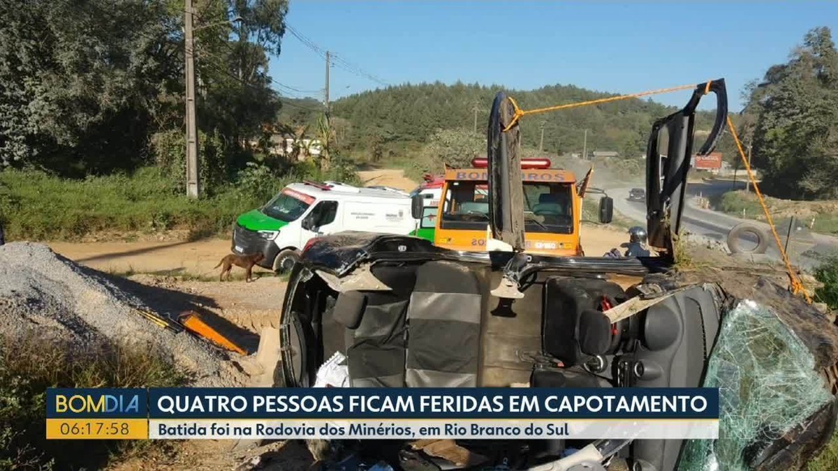 Duas pessoas ficam gravemente feridas em capotamento na Rodovia dos Minérios, diz Corpo de ...