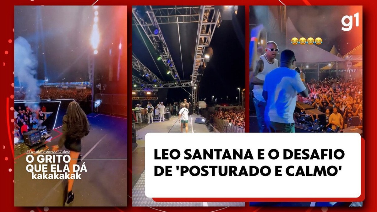 'Posturado e Calmo': Leo Santana desafia fãs no palco e viraliza com ...