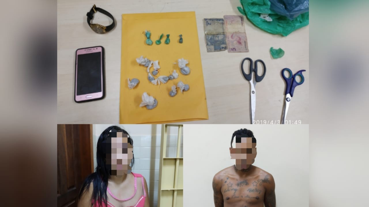 Casal é preso em flagrante suspeito de comercializar crack e maconha ...
