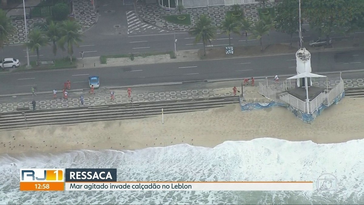 Ressaca volta a atingir calçadão do Leblon nesta sexta; VÍDEO | Rio de ...