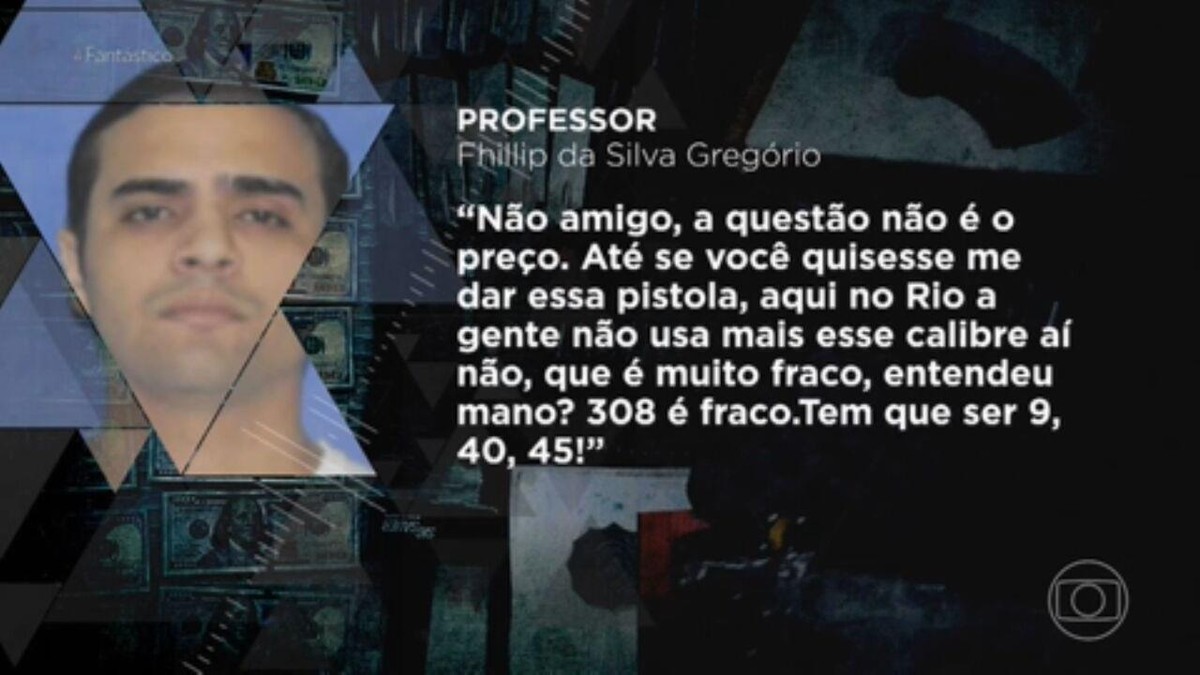 Em conversa interceptada, traficante 'Professor' diz que calibre de ...