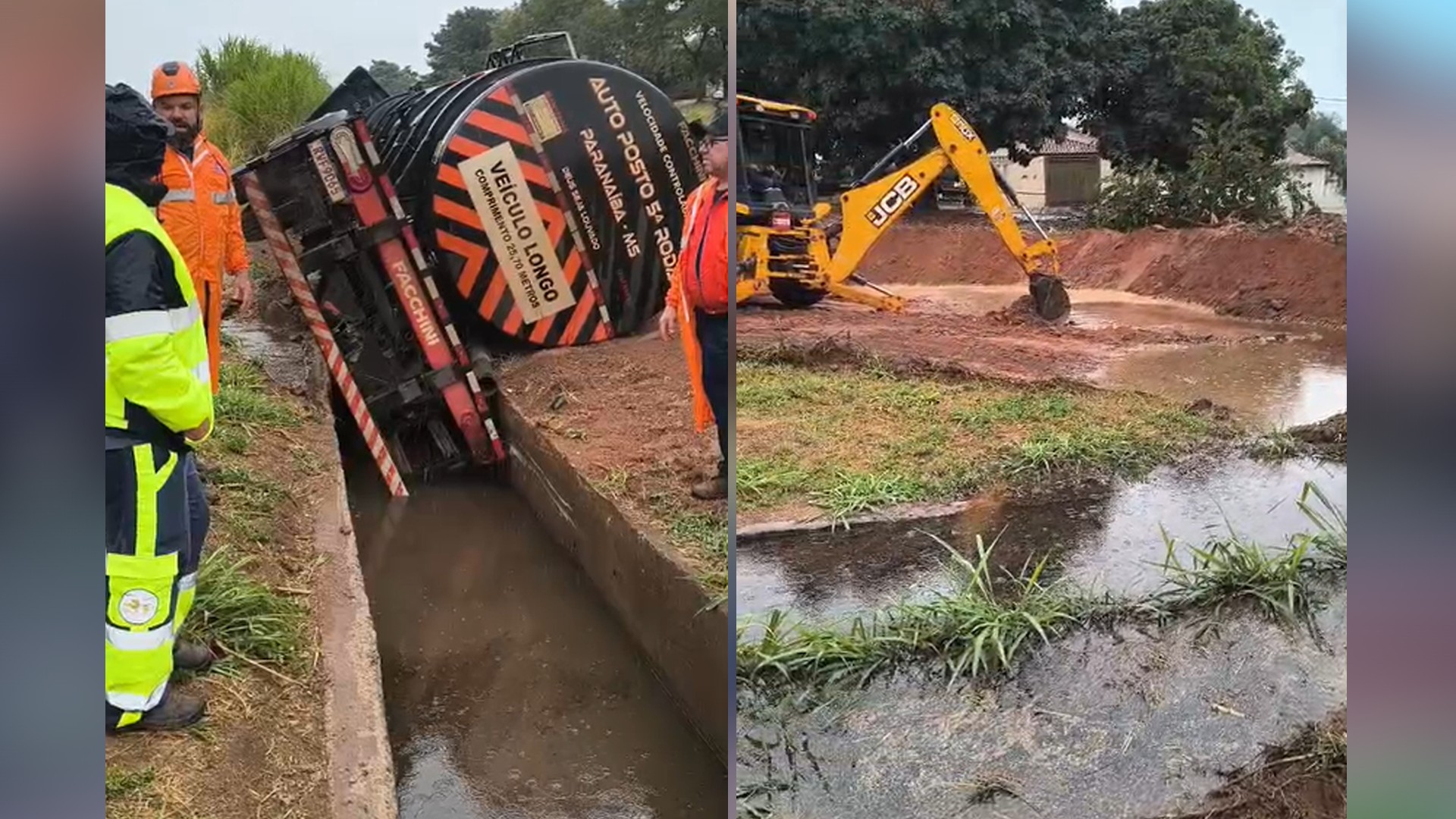 Caminhão-tanque tomba na SP-310 e diesel vaza em Nhandeara | G1