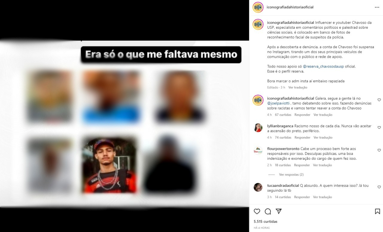 Chavoso da USP tem foto colocada em álbum de reconhecimento de ...