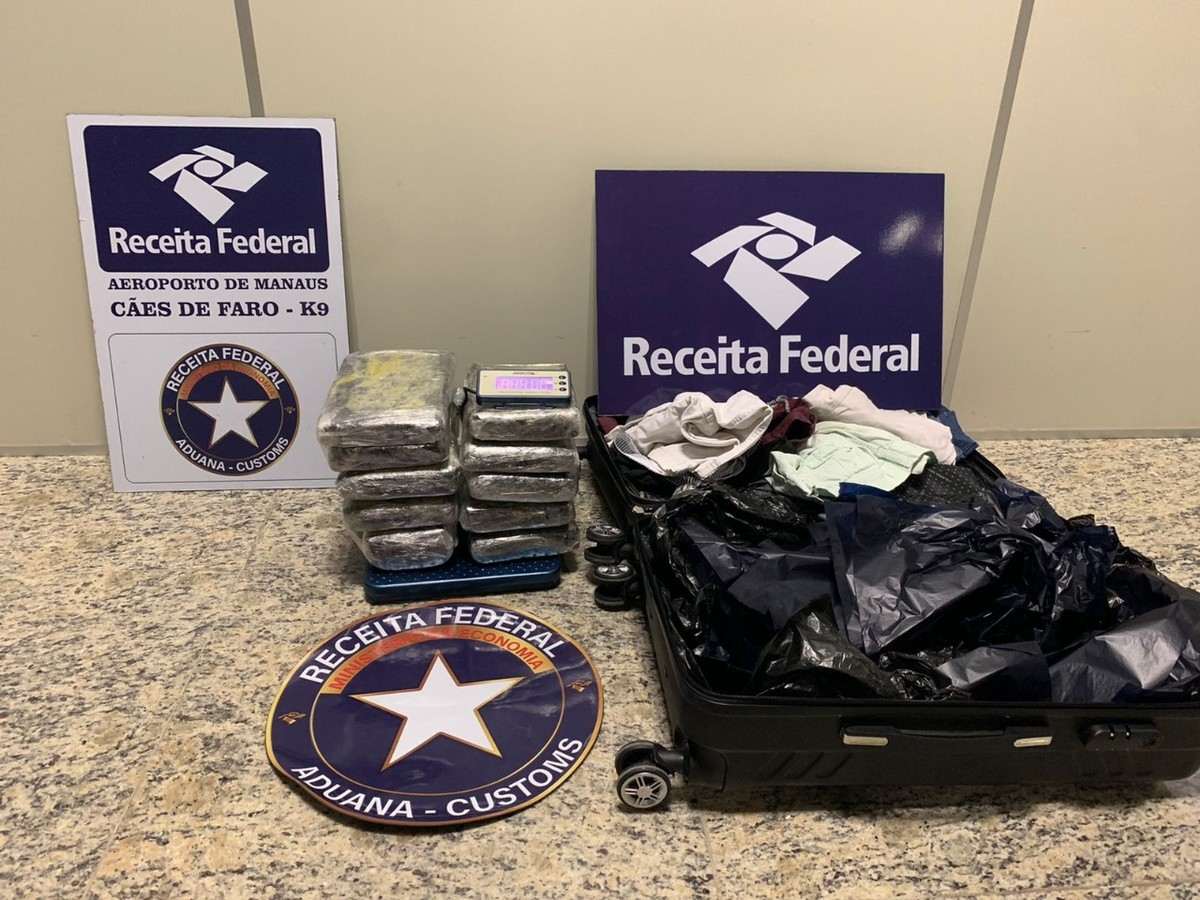 Receita Federal Apreende 11 Kg De Droga Em Mala No Aeroporto