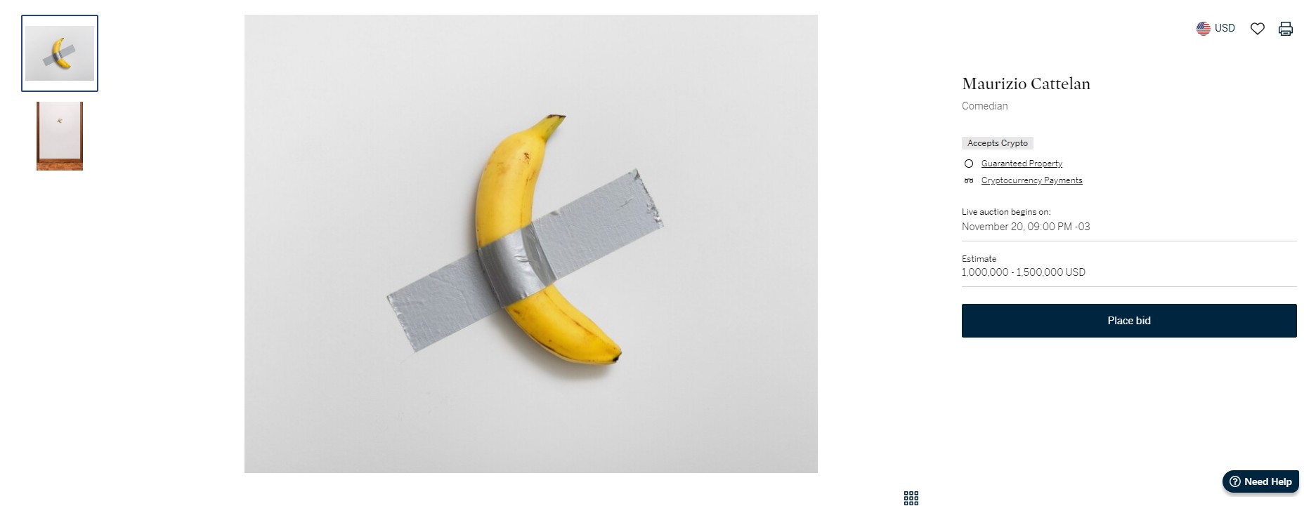 Banana colada em parede é 'provocação' sobre valor artístico, diz autor ...
