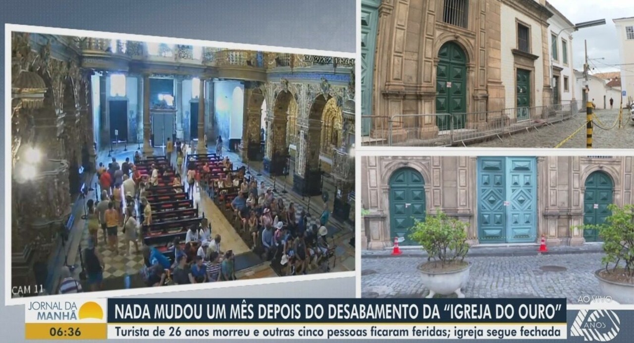 'Igreja de ouro' segue interditada um mês depois de turista morrer após ...