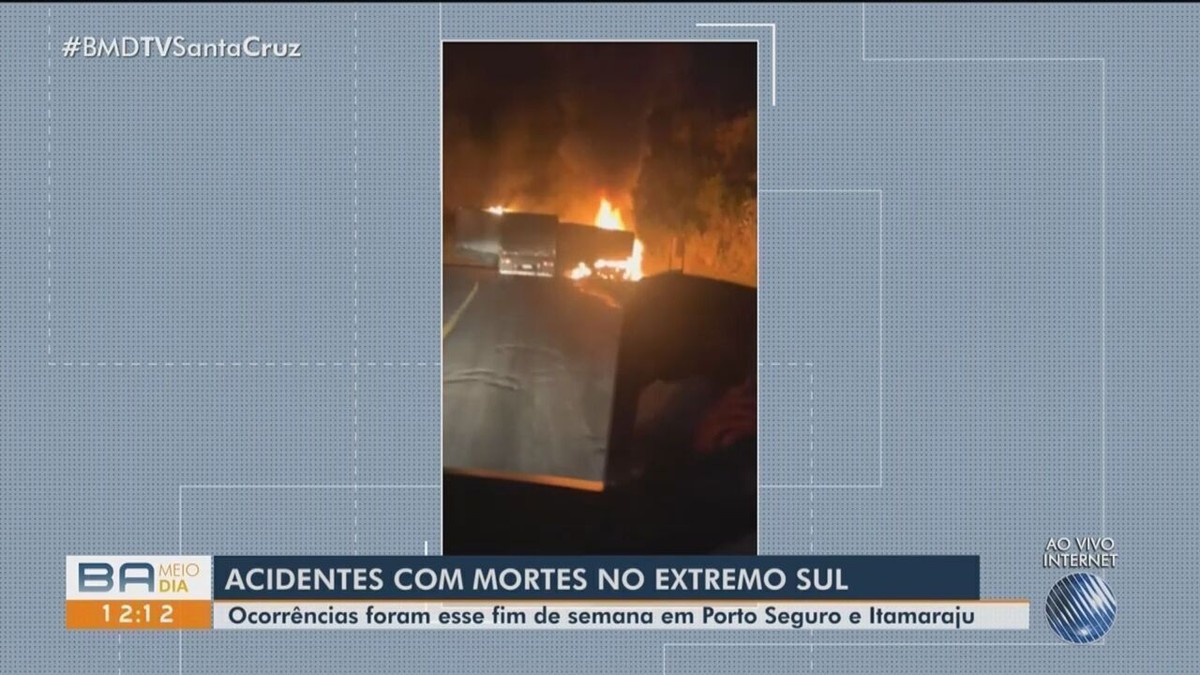 Homem morre carbonizado em acidente na BR-101, no extremo sul da Bahia | Bahia | G1