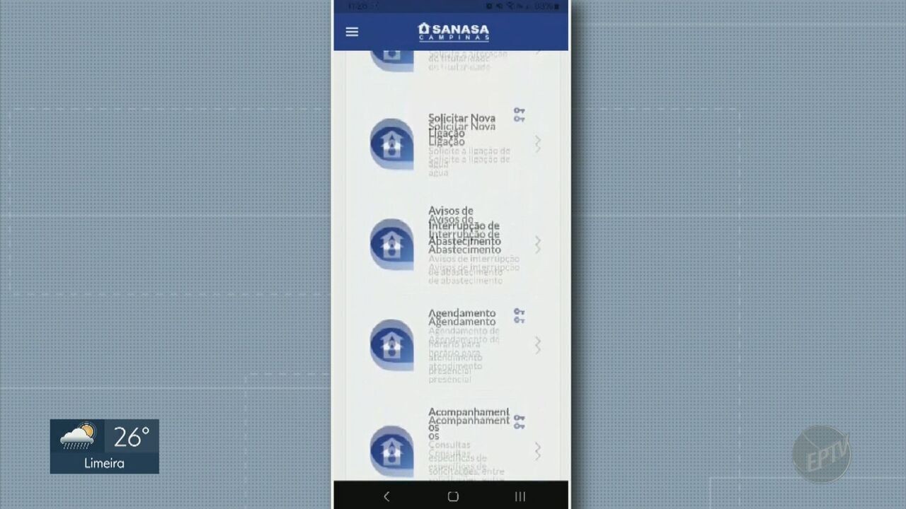 Saiba como usar o novo app da Sanasa para informar vazamentos, faltas d ...