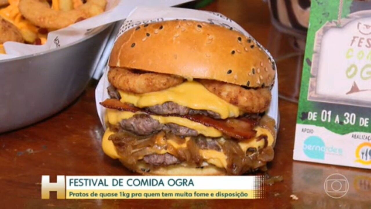 Festival de Comida Ogra oferece pratos gigantes com misturas ...