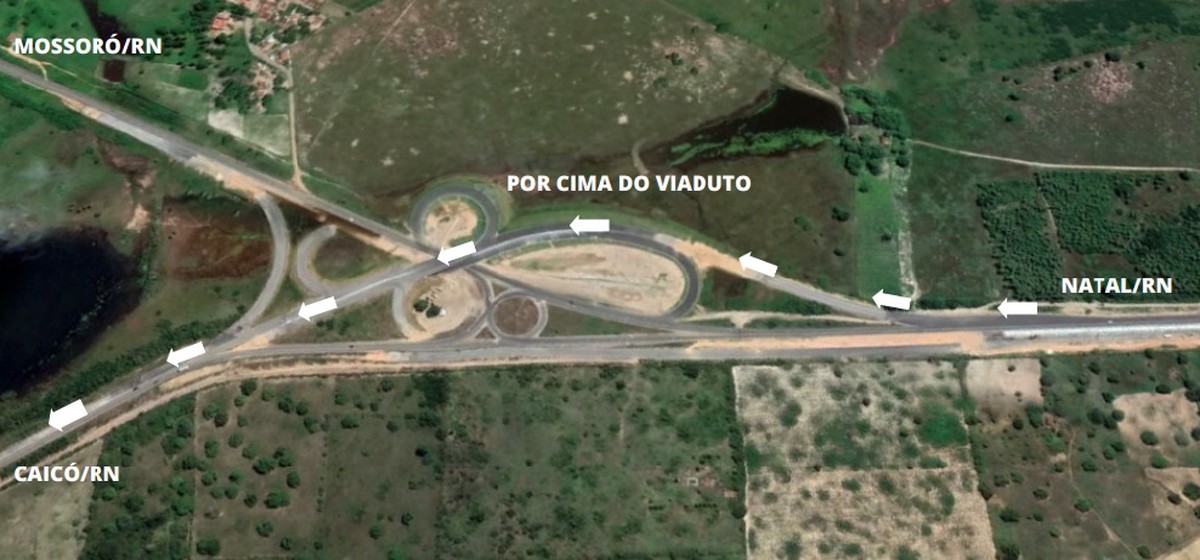 Trânsito é parcialmente liberado sobre viaduto em construção na BR-304 ...