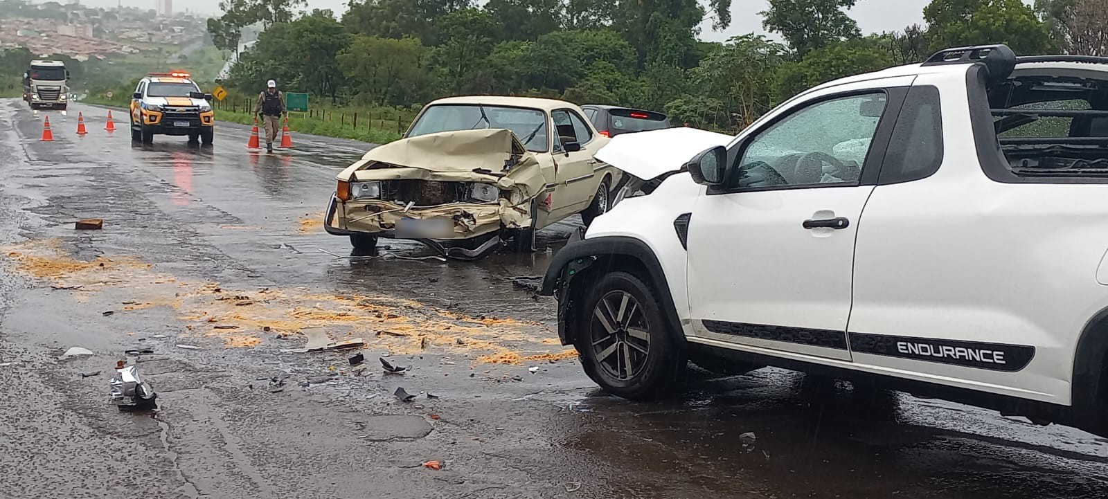 Motorista de carro morre ao bater de frente com caminhonete na BR-050, em Uberlândia | Triângulo ...