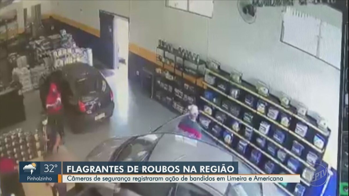 VÍdeo Câmeras De Segurança Flagram Assalto A Loja De Baterias Em