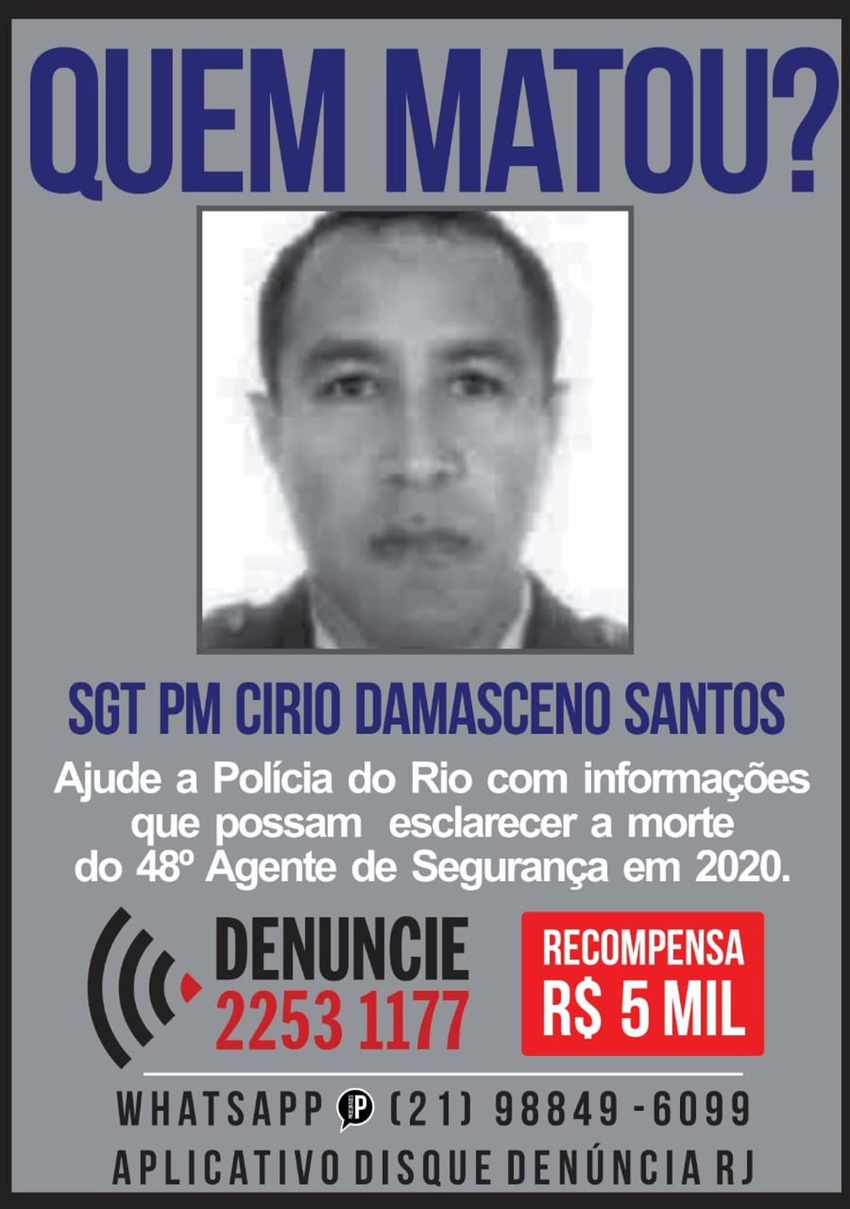 Disque Denúncia Oferece Recompensa Por Informações Sobre Envolvidos Na