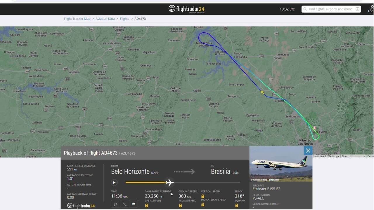 Voo da Azul de Belo Horizonte para Brasília retorna a Confins após ...