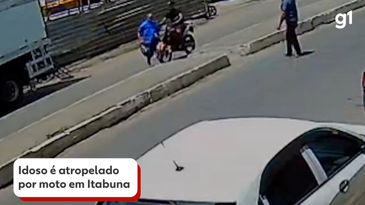 VÍDEO: Idoso de 81 anos morre atropelado por moto ao tentar atravessar rua em cidade da Bahia ...