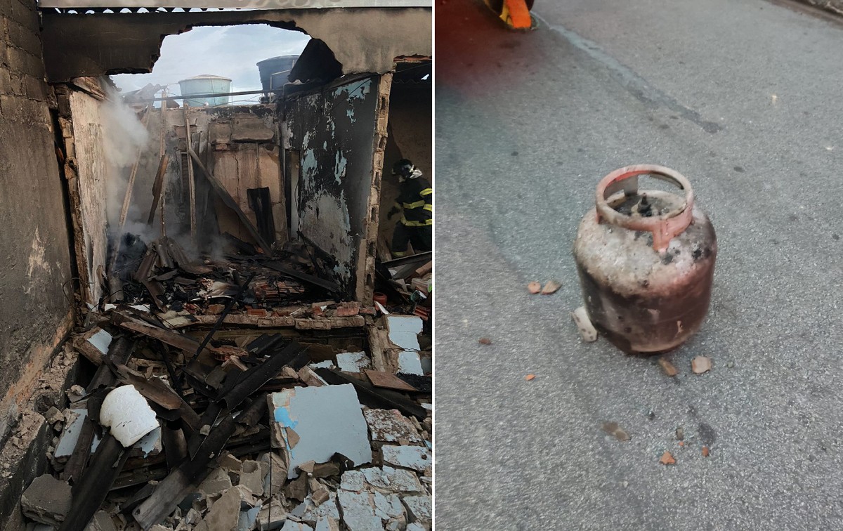 Explosão de botijão de gás causa incêndio, destrói casa e deixa uma ...