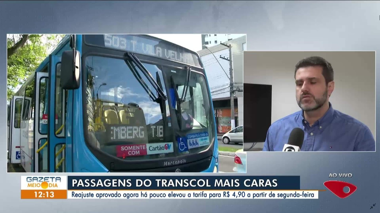 Passagem do Transcol é reajustada para R$ 4,90 na Região Metropolitana ...