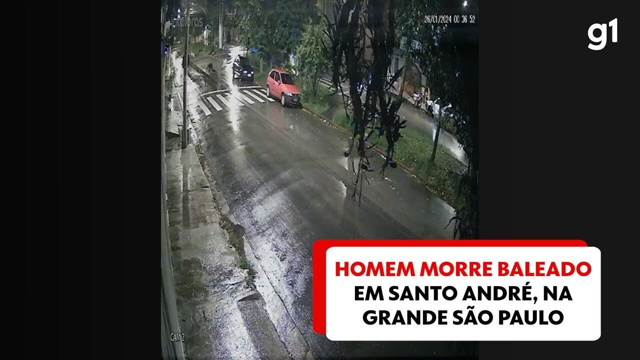 Homem de 26 anos morre baleado com cerca de 10 tiros durante tiroteio em Santo André, na Grande ...