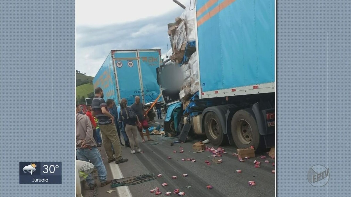 Engavetamento entre 7 veículos mata uma pessoa e deixa outra ferida na Fernão Dias, em Cambuí ...