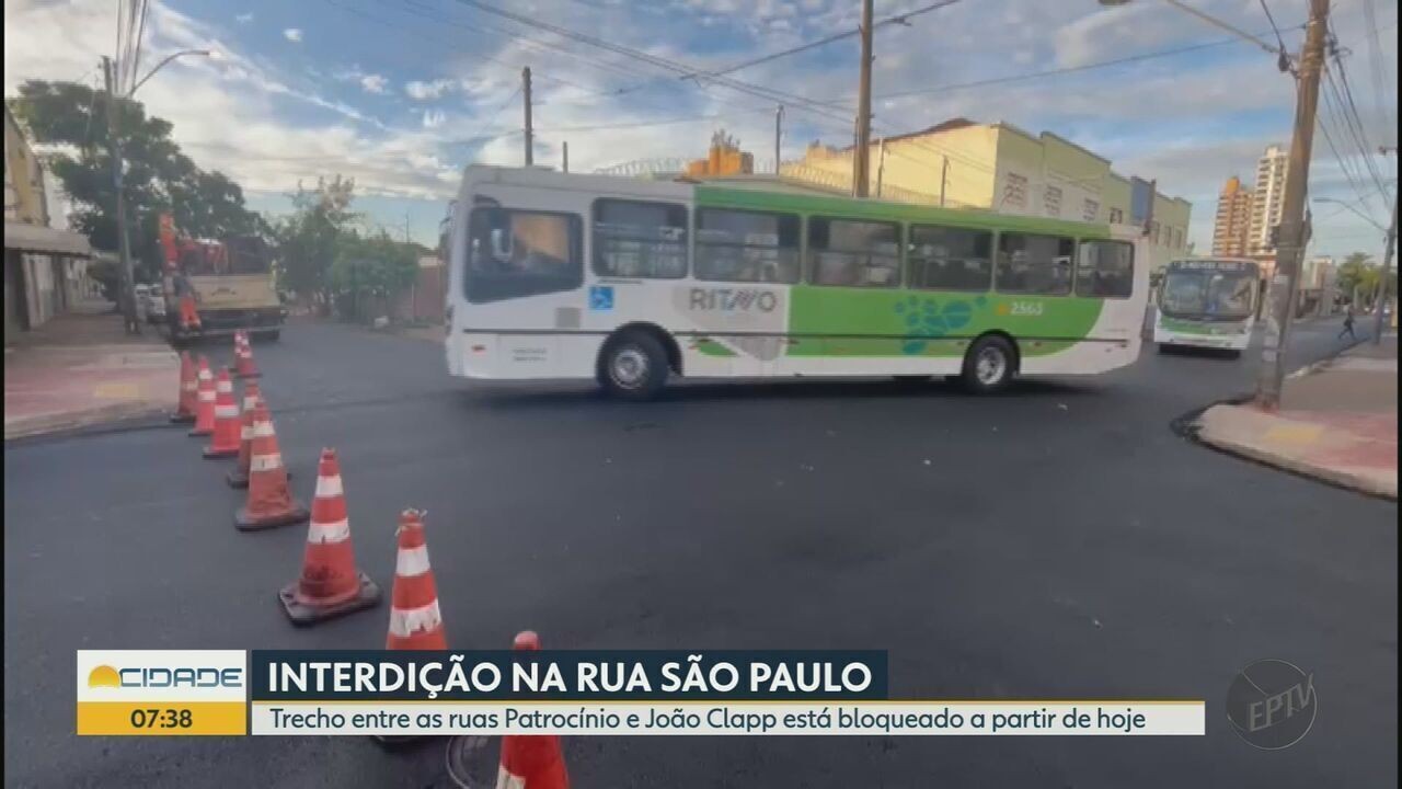 Trecho da Rua São Paulo é interditado para obras em Ribeirão Preto, SP ...