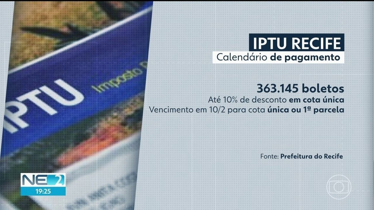 IPTU 2023: contribuintes podem obter descontos no Grande Recife; saiba ...