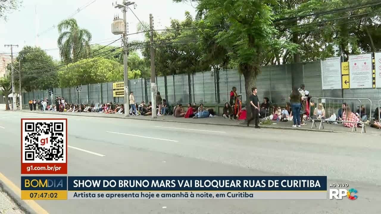 Bruno Mars em Curitiba: show bloqueia ruas nesta quinta (31) e sexta (1 ...