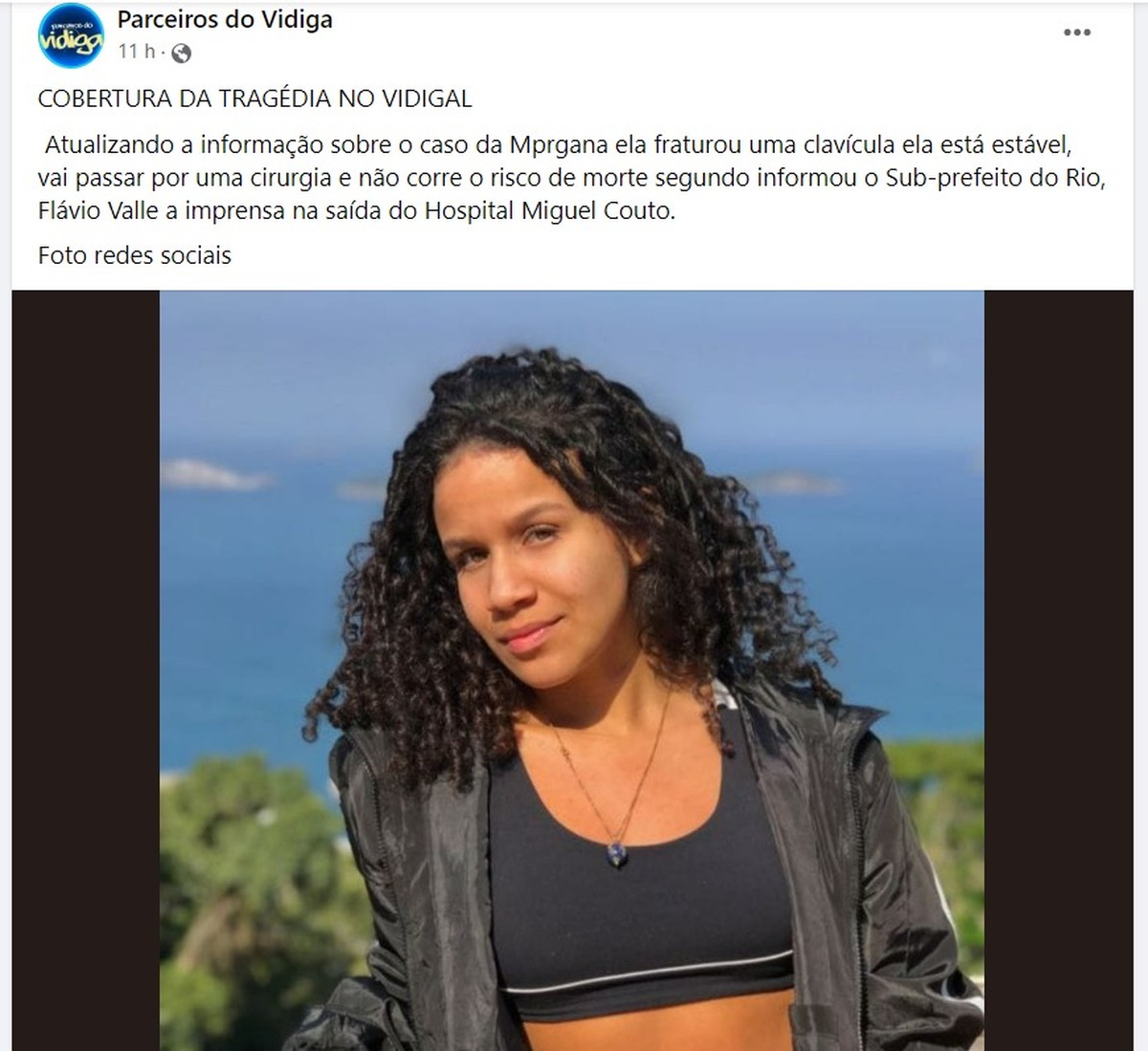 Adolescente que sobreviveu a atropelamento no Vidigal está fora de ...