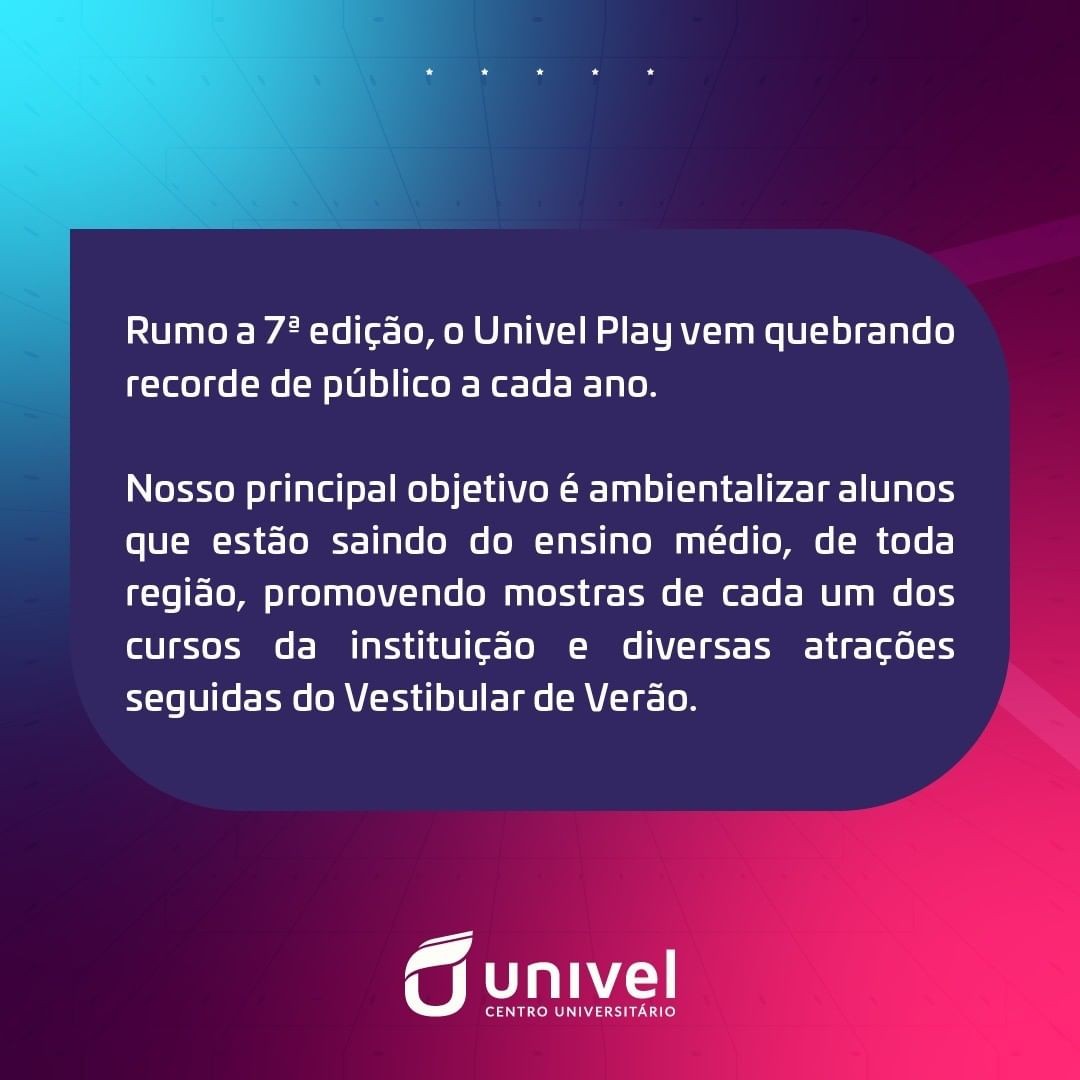 Univel se prepara para realizar um dos maiores eventos de educação da ...