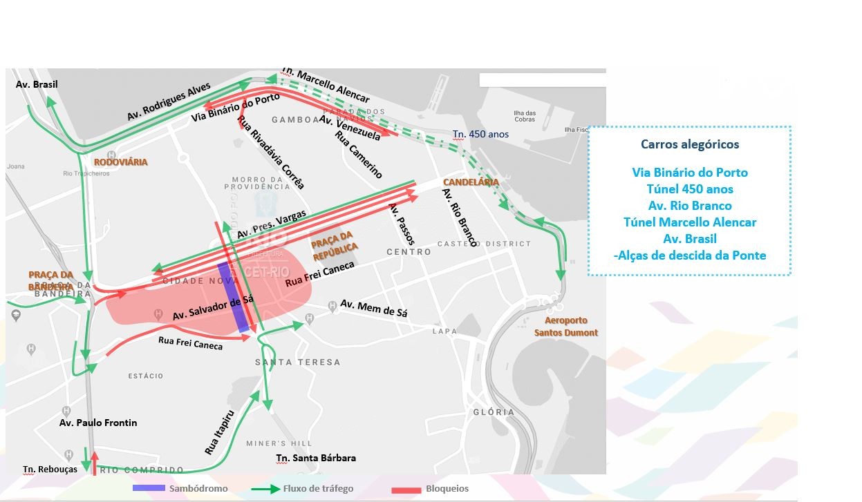 Vai para a Sapucaí? Veja interdições, o mapa do Sambódromo e como ...