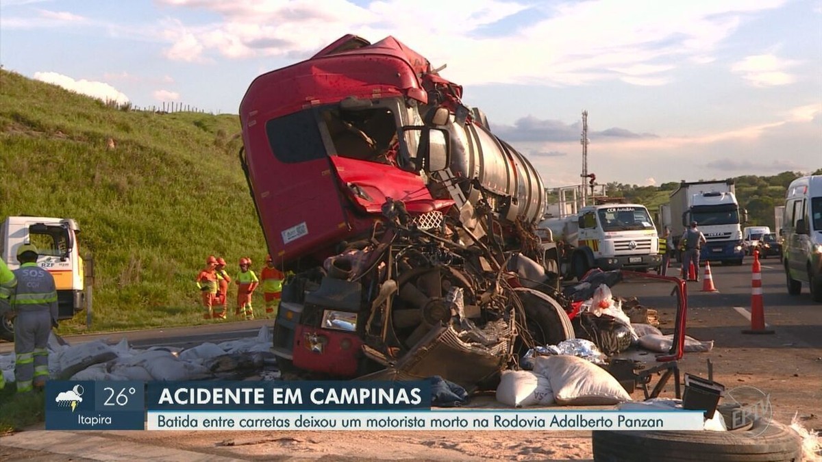 Batida entre carretas deixa morto em rodovia de Campinas; condutor deu ré após perder acesso e ...