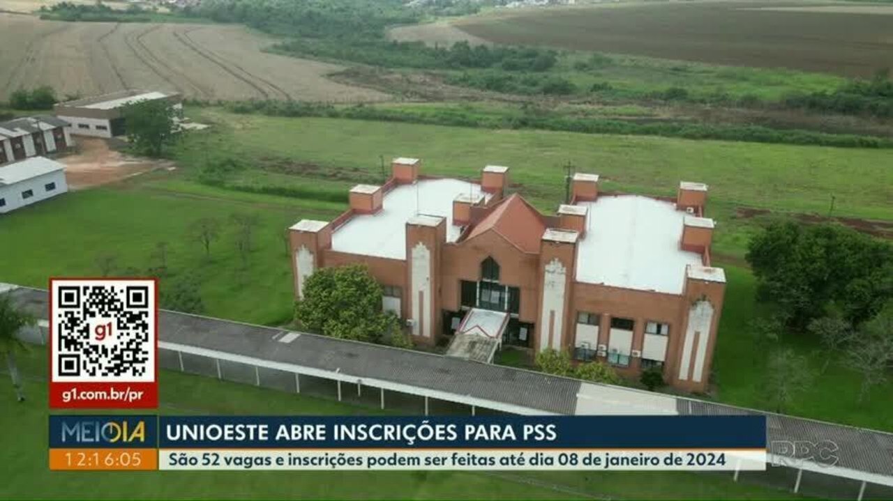 Unioeste abre PSS com 52 vagas; salários podem chegar a R$ 7,6 mil | G1