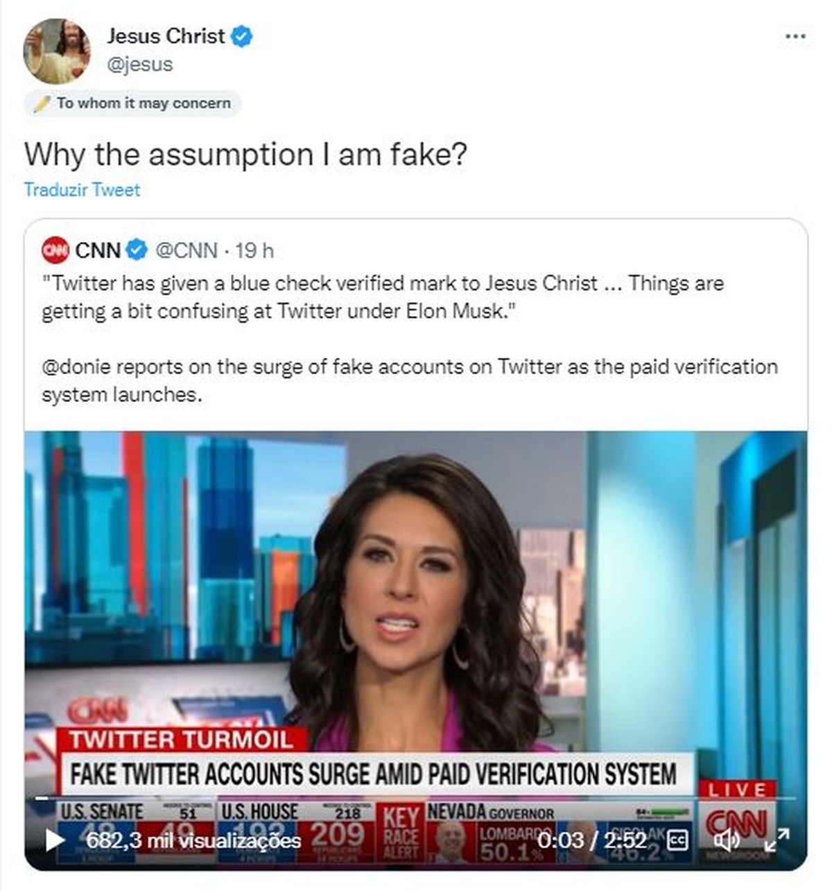 Perfil @Jesus viraliza ao ganhar selo azul de verificado no Twitter e ...