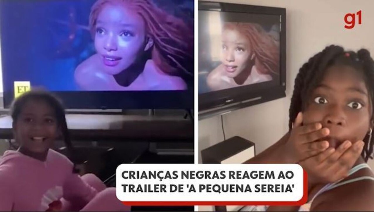 Reação de meninas negras assistindo ao trailer de 'A Pequena Sereia ...