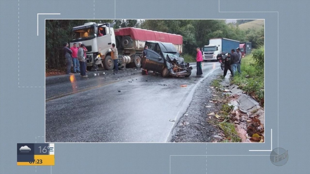 Motorista de carro morre em acidente com carreta na MG-290 em Borda da Mata, MG | Sul de Minas | G1
