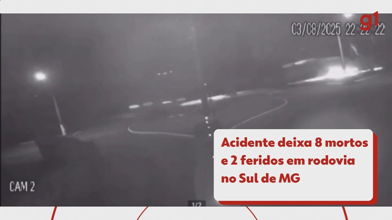Câmera registra acidente que deixou 8 mortos e 2 feridos em rodovia de ...