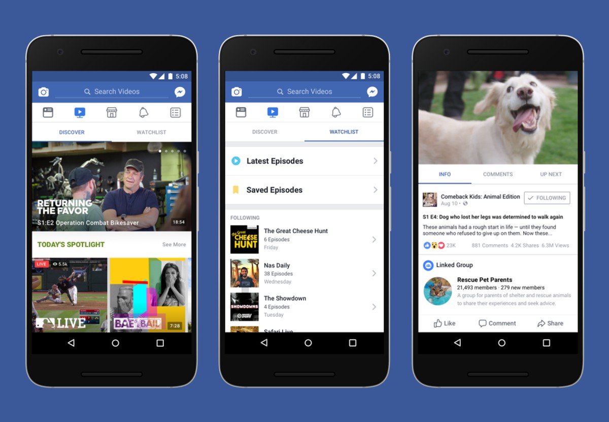 Facebook lança serviço de vídeo Watch fora dos EUA