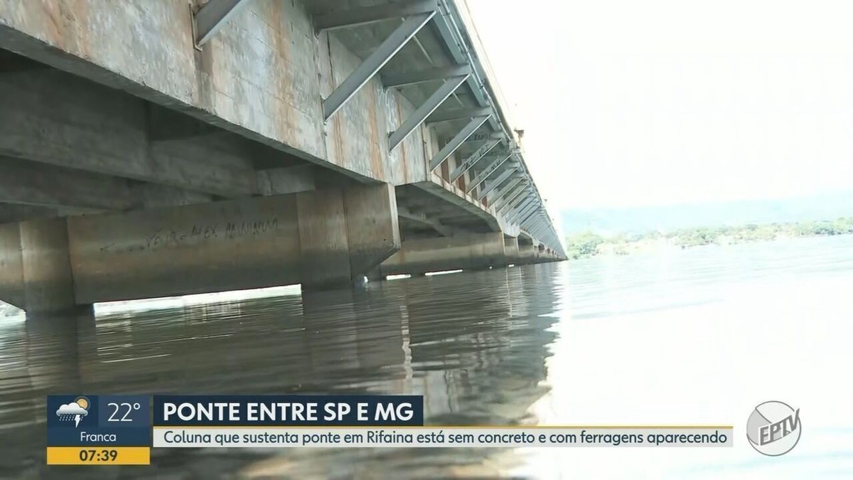 Turistas registram desgaste na ponte que liga Rifaina, SP, ao Triângulo ...