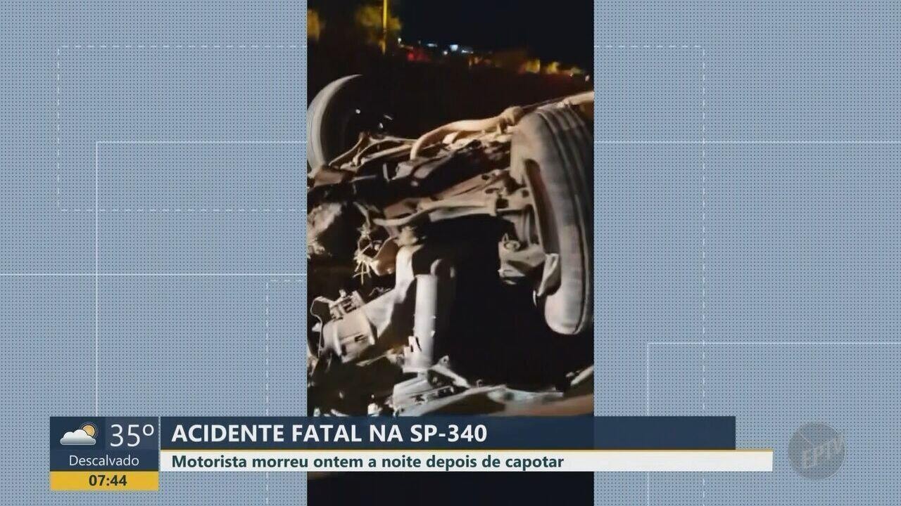 Motorista de 61 anos morre após capotagem na SP-340 em Mococa | G1