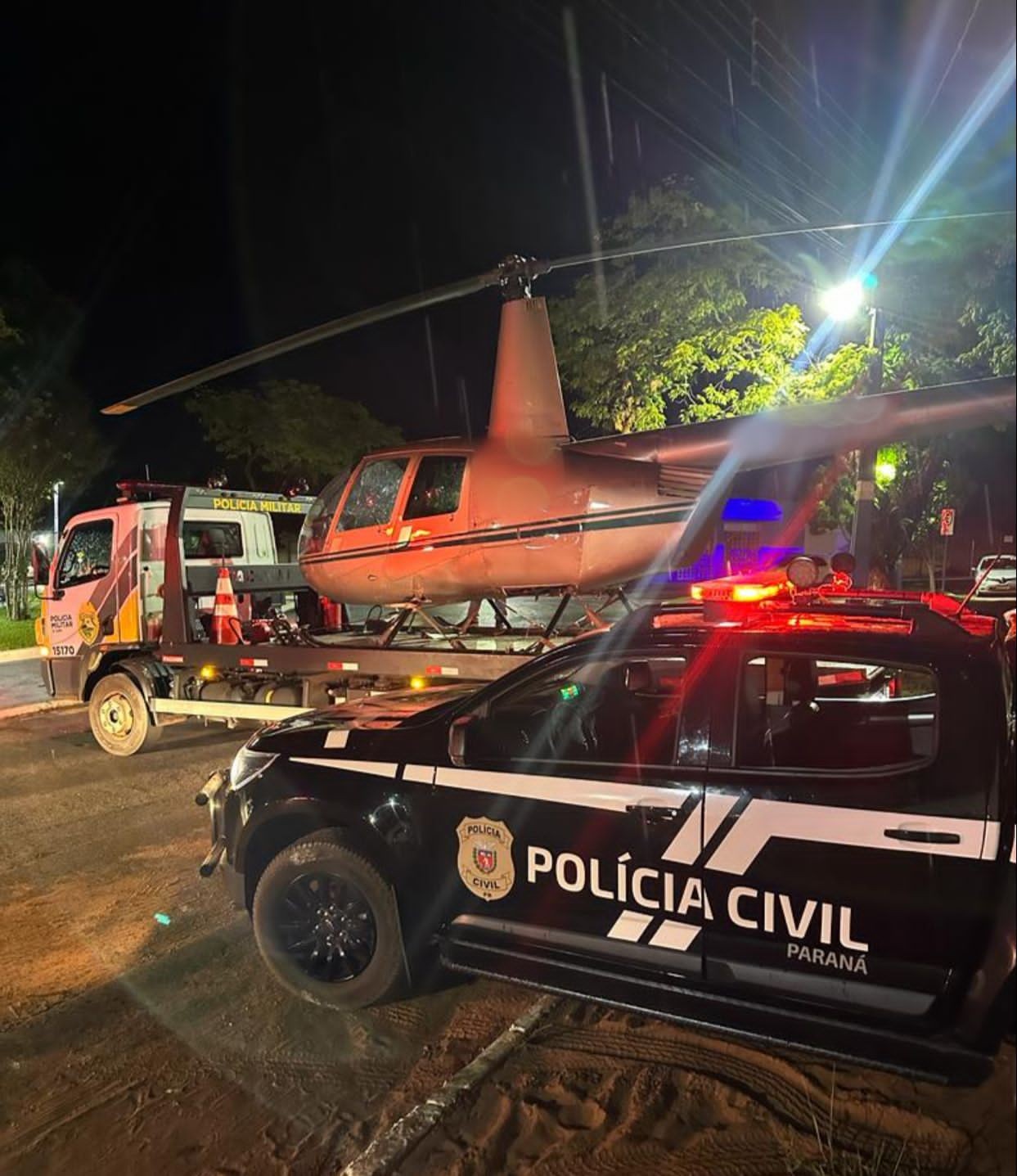 Helicóptero é apreendido em propriedade rural de Santa Cruz de Monte Castelo, segundo a polícia ...