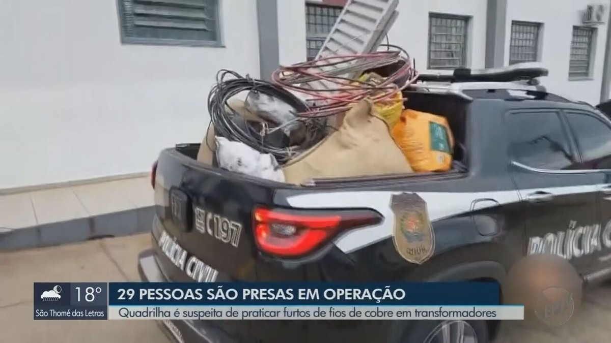 Quadrilha Especializada Em Furto De Cobre é Presa Em Operação Da