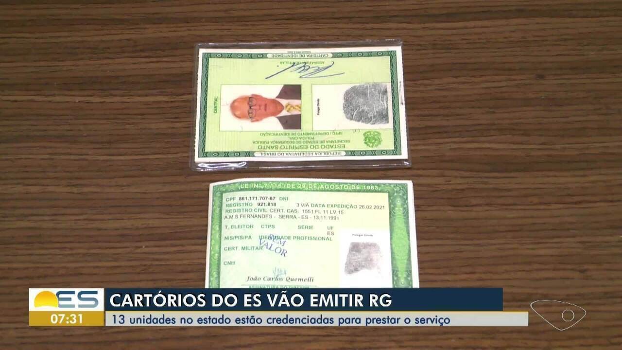 Cartórios do ES passam a emitir RG; saiba como vai funcionar e confira ...