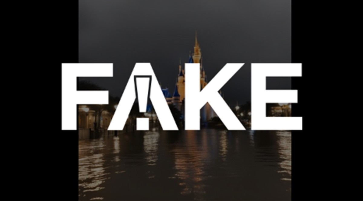 É #FAKE que foto mostre Disney submersa após furacão Milton | Fato ou ...