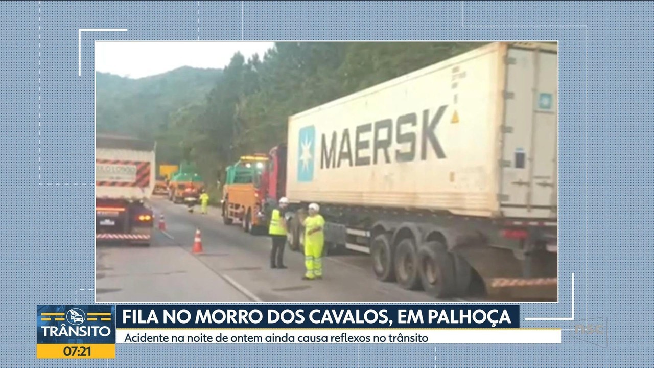 Engavetamento entre 5 veículos deixa um morto e provoca fila na BR-101, na Grande Florianópolis ...